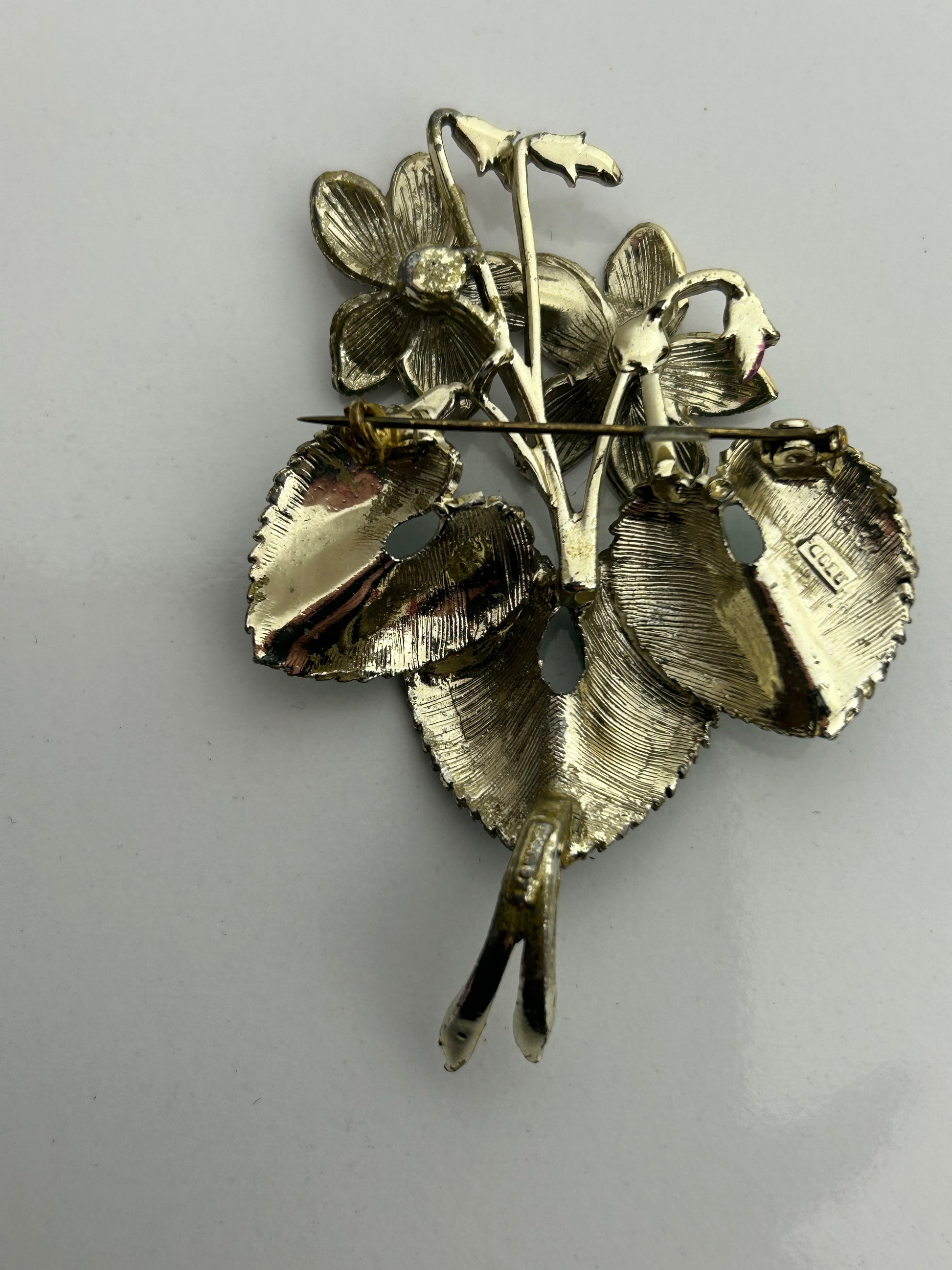 Vintage 1950s EXQUISITE Floral RARE Violet Birthday Series "March" Pin ...